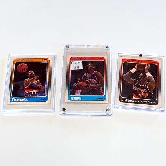 Toys | Lot Of 3 Fleer 1988 Nba Basketball Cards Dennis Rodman Rookie ...